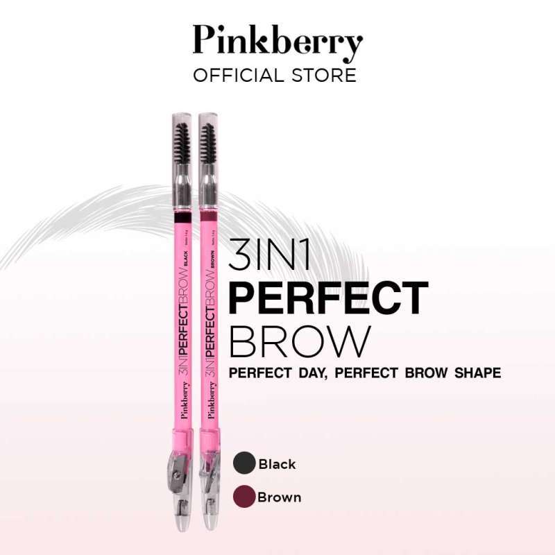 Promo Pinkberry 3in1 Perfect Brow 1.6gr Brown - Pensil Alis Waterproof ...