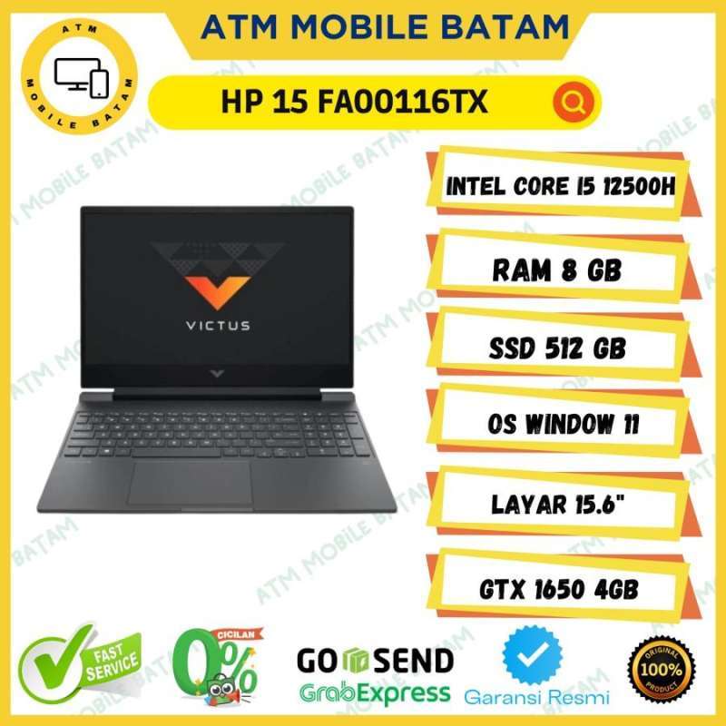 Jual HP VICTUS 15-FA0116TX i5-12500H 16GB 512GB GTX1650 4GB 15.6 OHS W11 di Seller ATM MOBILE ...