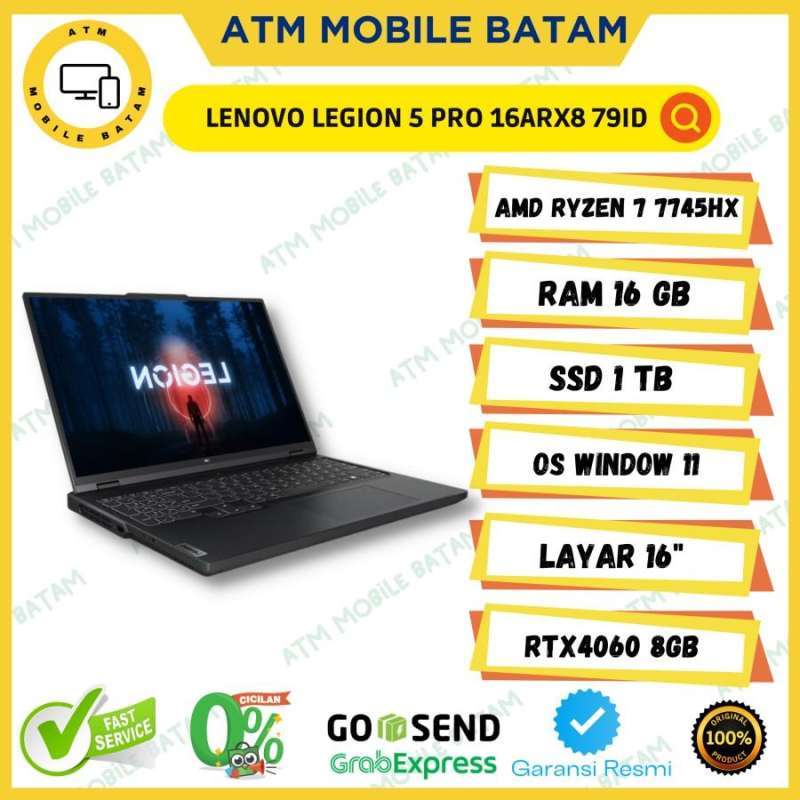 Jual LENOVO LEGION PRO 5 16ARX8 79ID RTX4060 8GB RYZEN 7 7745HX 16GB 1TBSSD di Seller ATM MOBILE ...