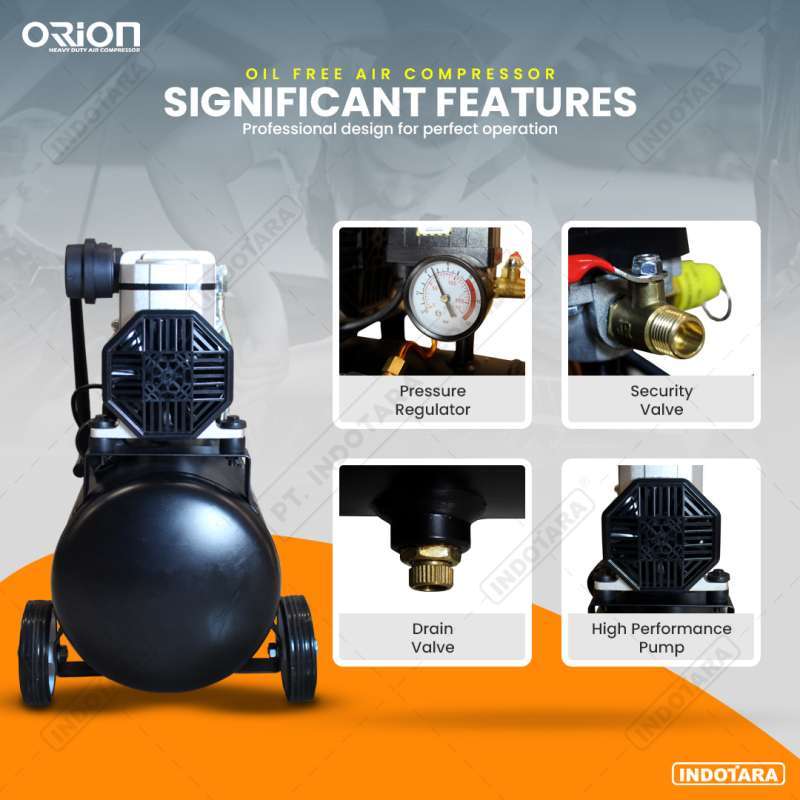 Jual Kompresor Angin Oil Free 1 Hp 24l Air Compressor Orion Dc100f Di ...