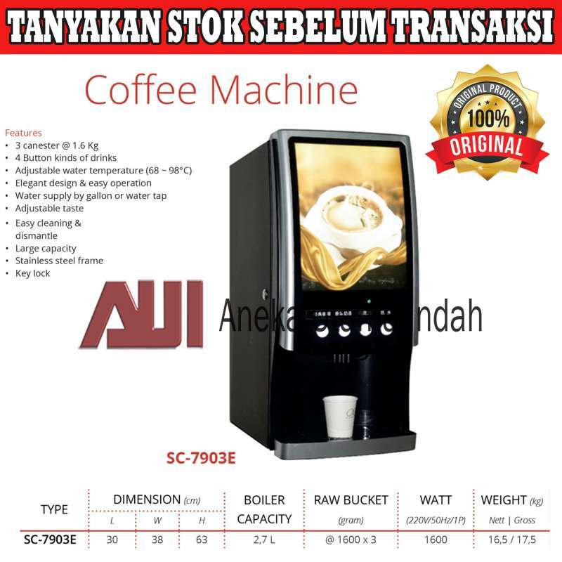 Promo Getra Sc-7903e Professional Mix Coffee Otomatis Dispenser Digital ...