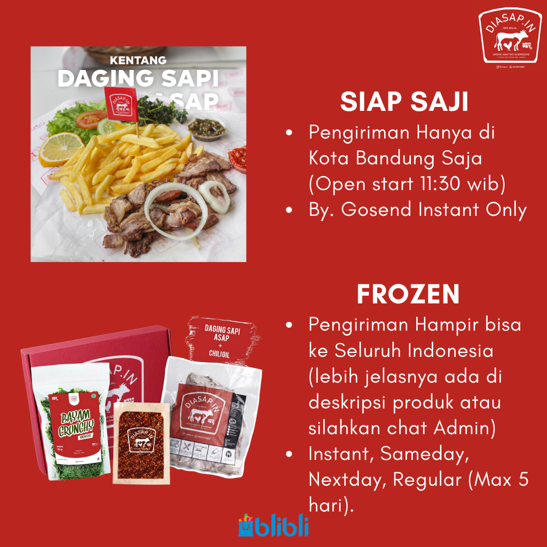 Promo Diasapin Nasi Goreng Sei Sapi Asap + Sambal | Daging Asap Sapi ...