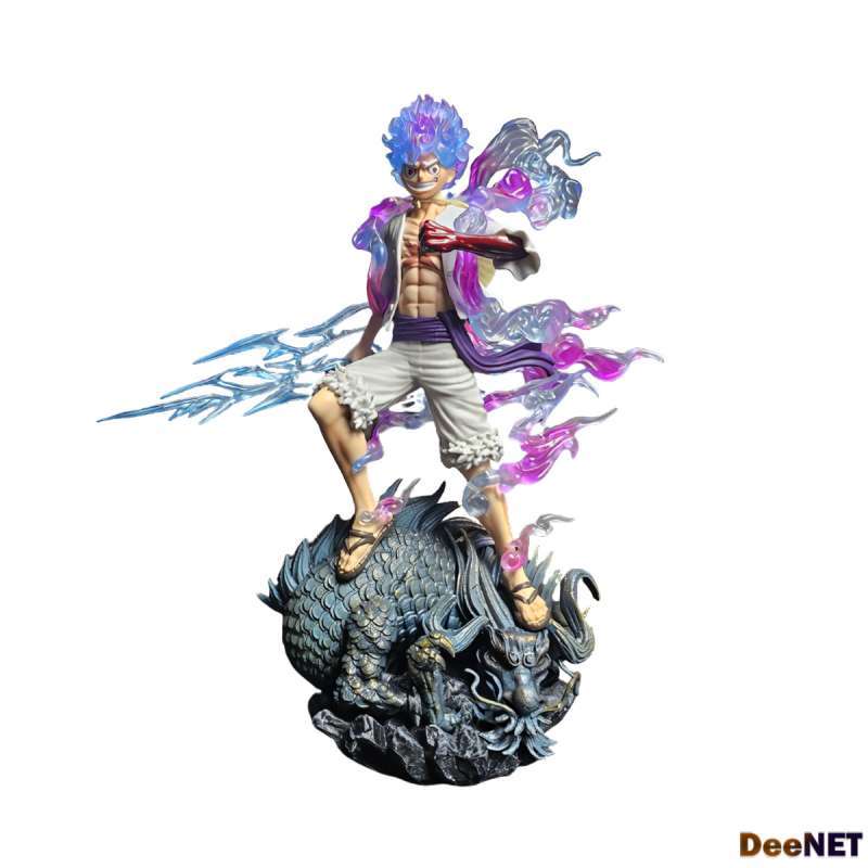 Jual Luffy Nika Gear 5 Standing Transparen Effect One Piece 32cm Action ...