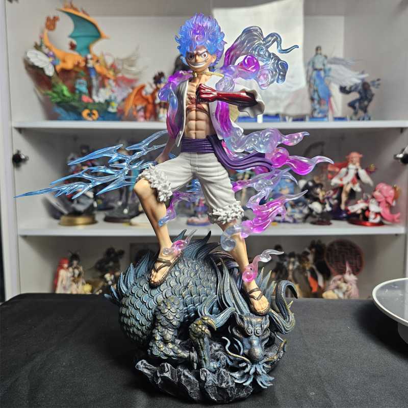 Jual Luffy Nika Gear 5 Standing Transparen Effect One Piece 32cm Action ...