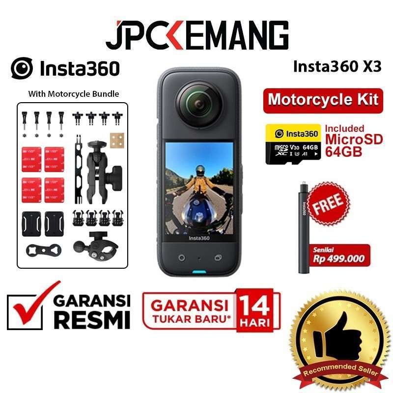 Promo Insta360 One X3 Motorcycle Kit Bundle Action Camera Insta 360 One ...
