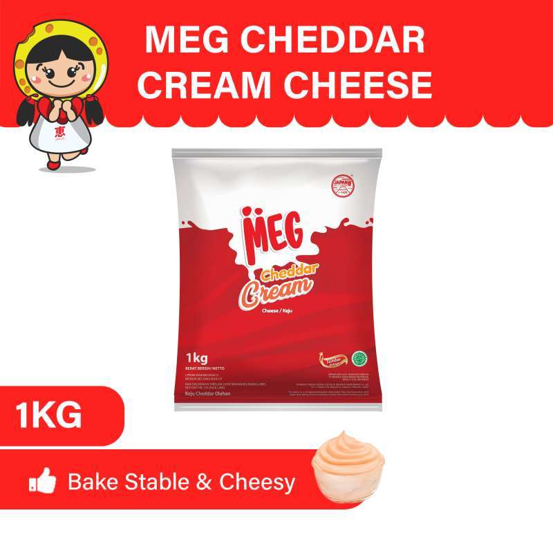 Promo Meg Cheddar Cream Keju 1 Kg Diskon 37% Di Seller Meg Cheese ...