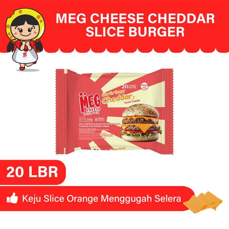 Promo Meg Cheddar Slice Burger 20 Slices Diskon 24% Di Seller Meg Cheese Official Store ...