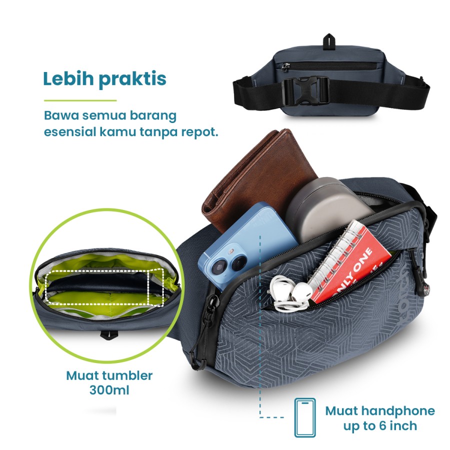 Jual Torch Tas Pinggang Selempang Anti Air Ringan - Waist Slingbag ...