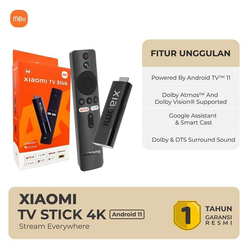 Promo Mi TV Stick 4K Android Smart TV UHD 4K - +Battery 2pcs 1080P ...