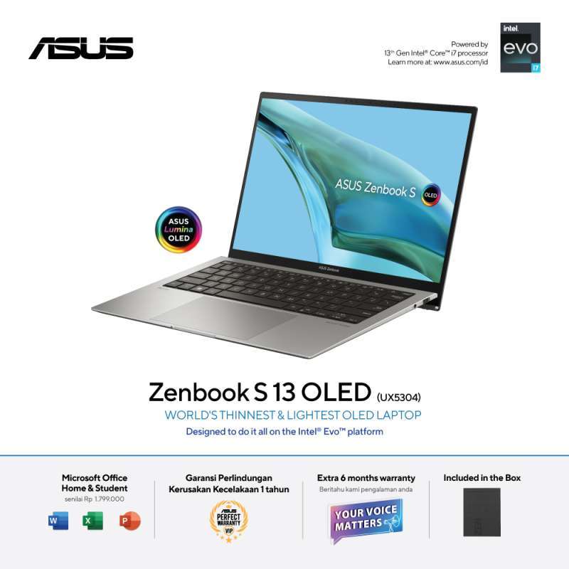 Jual Asus Zenbook S13 Ux5304va-oleds711/oleds712 Laptop [intel Core I7-1355u/16gb/1tb Ssd/13.3 2 ...