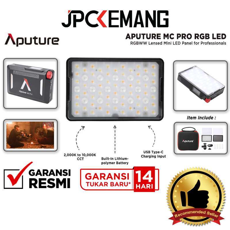 Promo Jpc Kemang Aputure Mc Pro Led Video Light Pocket Rgbww Mini Studio Lighting Garansi Resmi ...