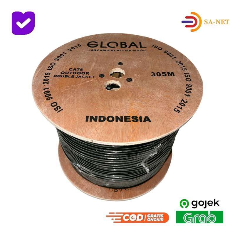 Jual Global Ftp Cat 6 305 Meter Cca Double Jacket - Kabel Lan Outdoor ...