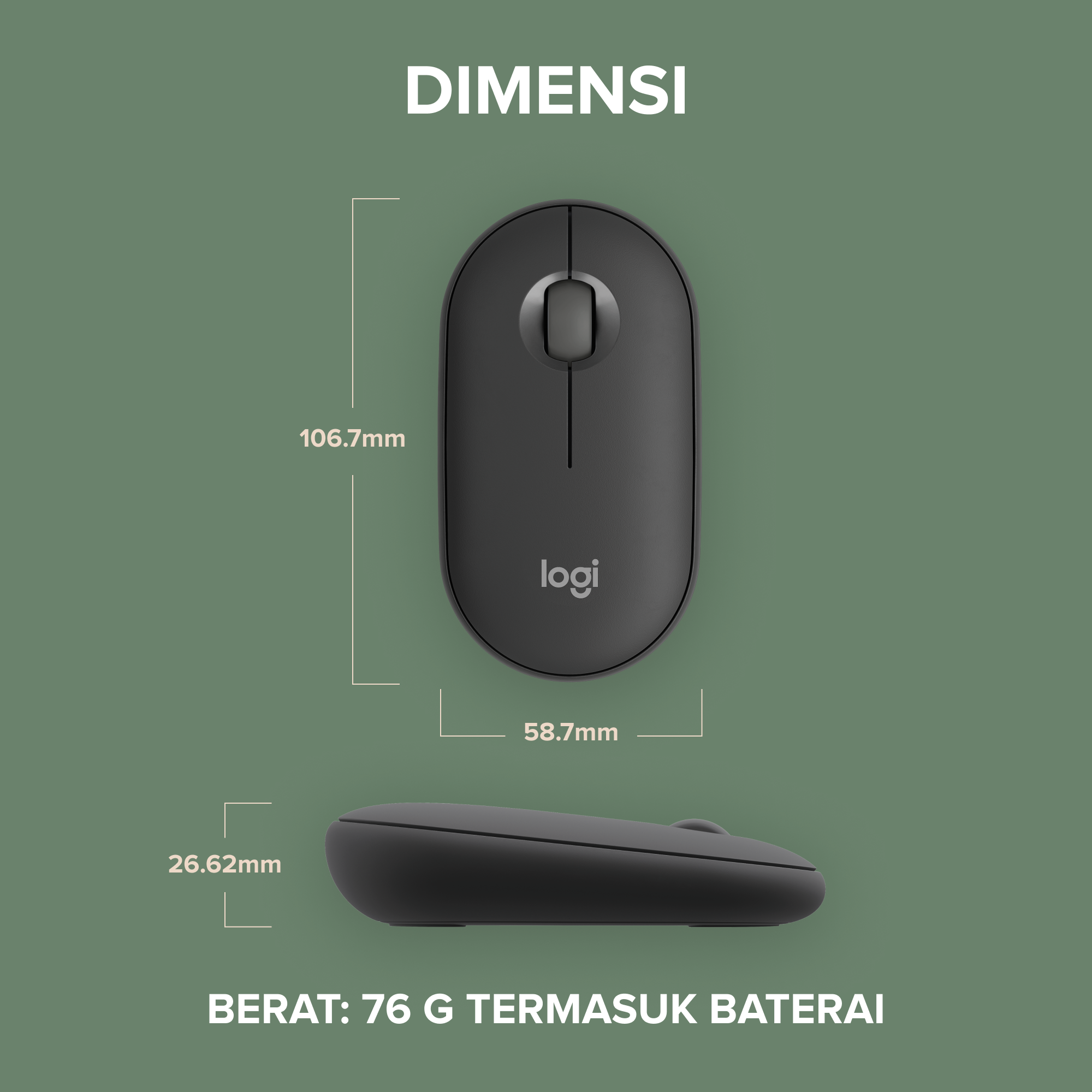 Promo Logitech Pebble 2 M350s Mouse Wireless Bluetooth Slim Silent Tonal Graphite Diskon 38% Di ...