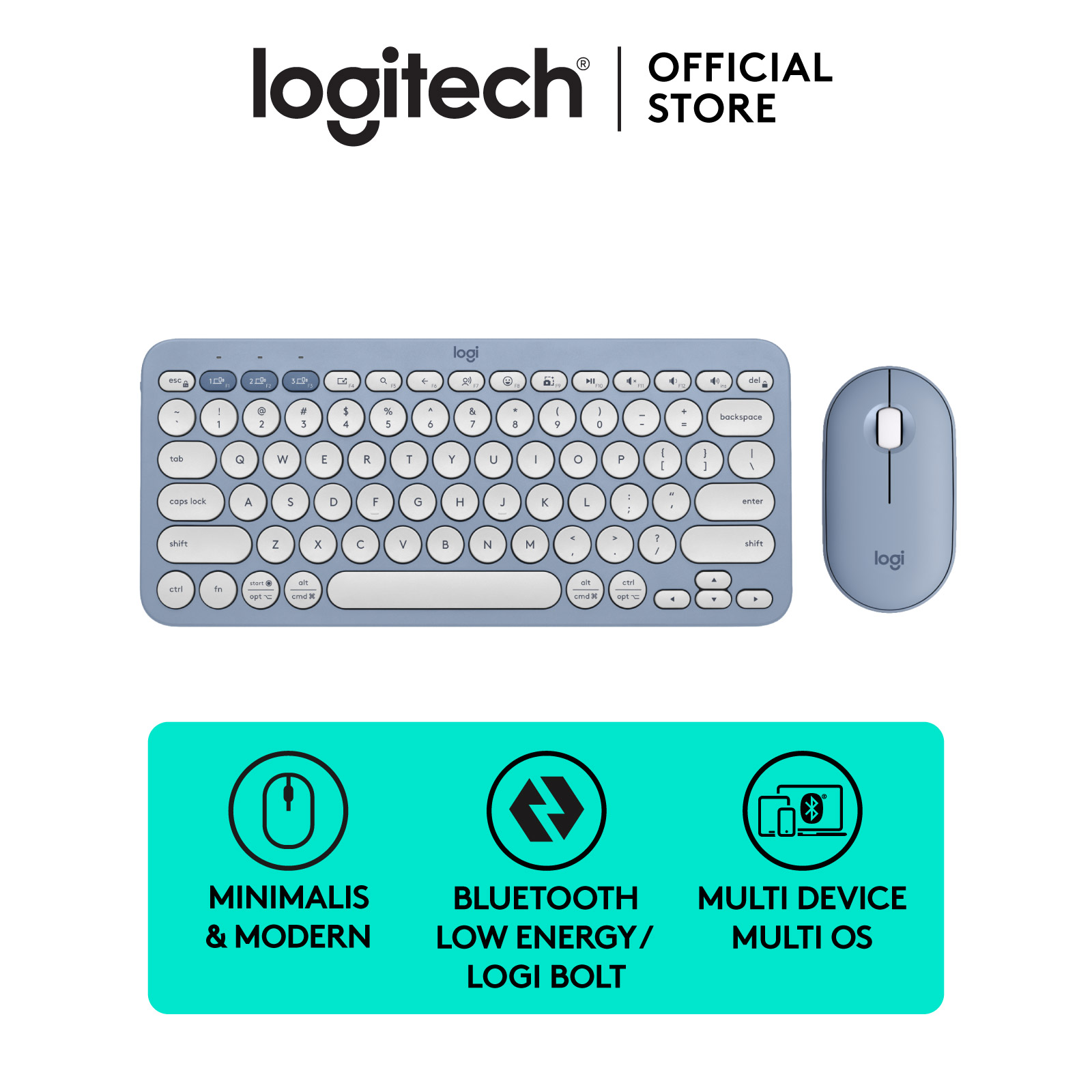 Jual Logitech Pebble 2 Combo Keyboard Dan Mouse Wireless Bluetooth