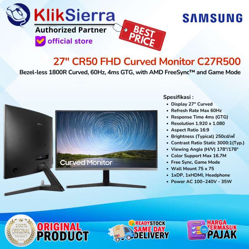 Jual Samsung 27 Inch Lc27r500fhe Fhd Led Curved Monitor Lc27r500 ...