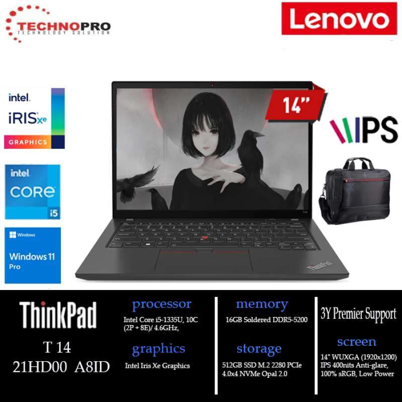 Promo Lenovo Thinkpad T14 Gen 4 A8id || Intel Core I5-1335u Iris Xe ...