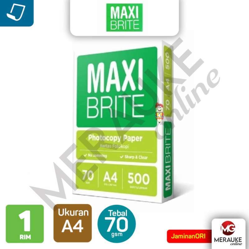 Jual Kertas Hvs Maxi Brite A4 70 Gsm Di Seller Merauke Online Official ...