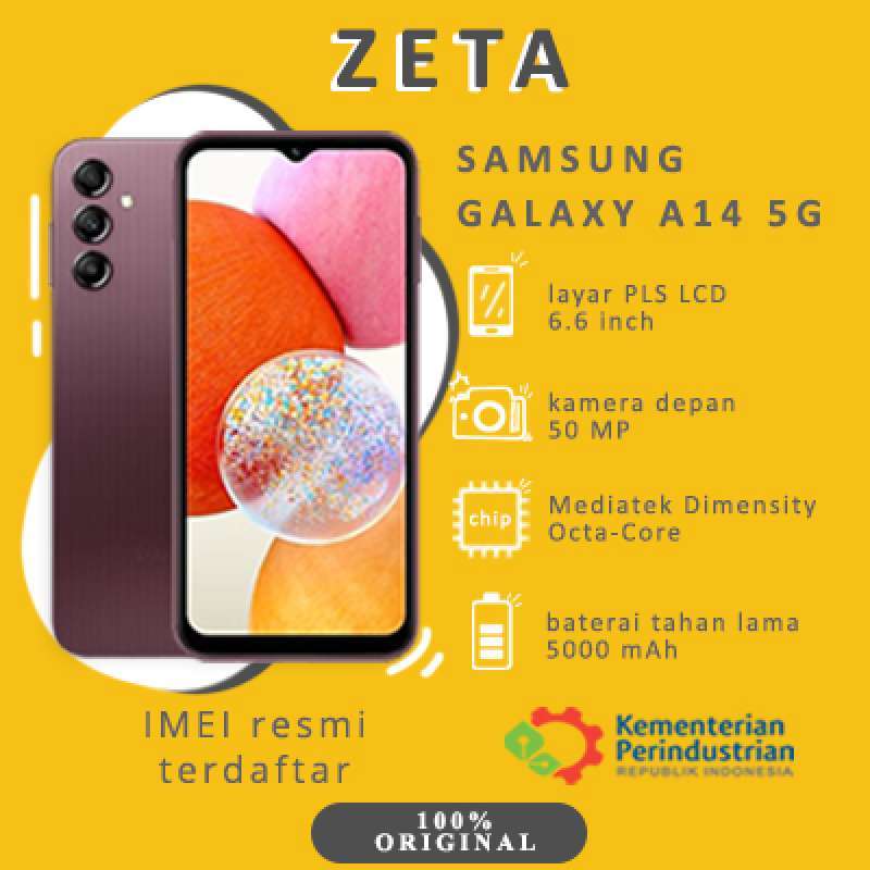 Promo Samsung A14 5g Ram 6gb / Rom 128 Gb - Baru, Garansi Sein Diskon 8 ...