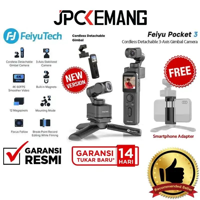 Promo Jpc Kemang Feiyu Pocket 3 Kit New Version 4k 3-axis Gimbal Camera ...