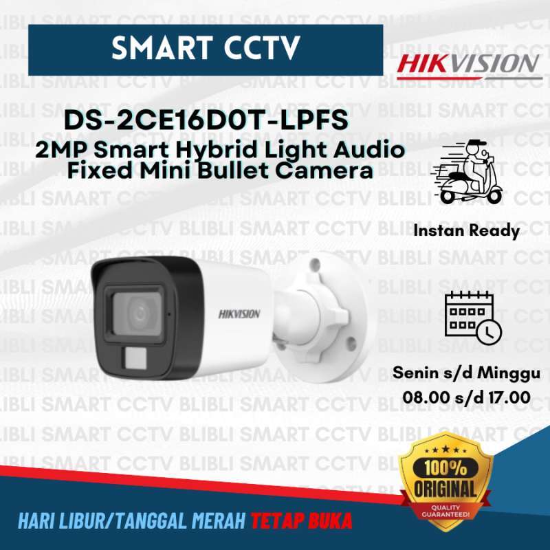 Jual Hikvision Ds-2ce16d0t-lpfs 2mp Kamera Dual Light Audio Cctv Outdoor Di Seller Smart_ Cctv ...