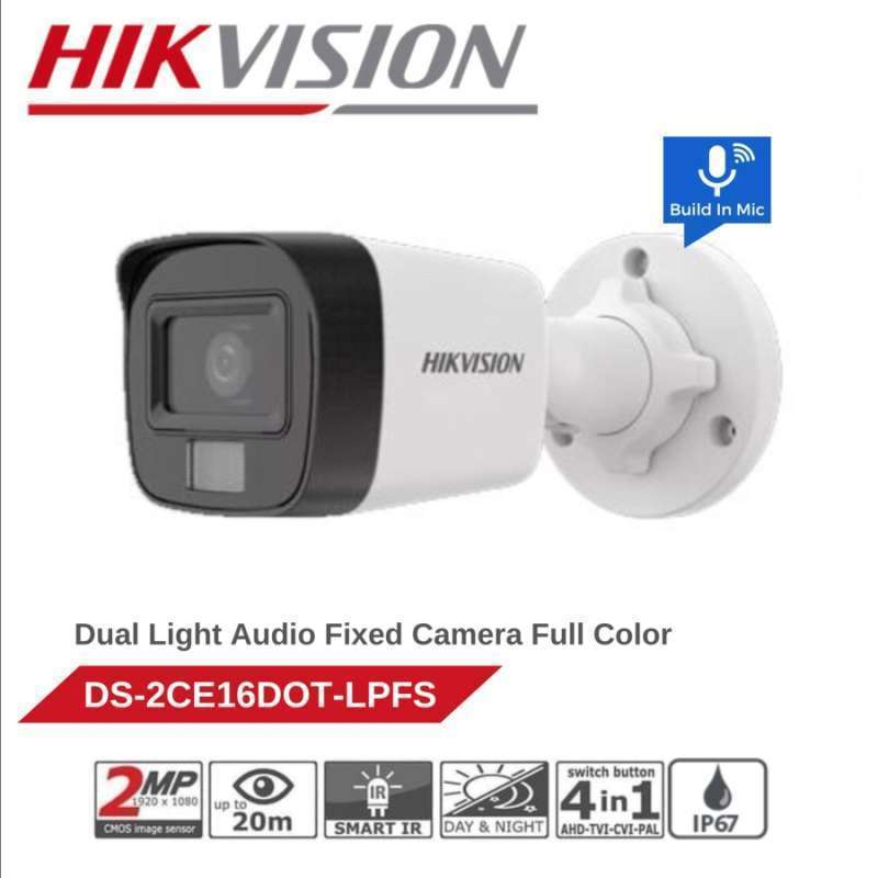 Jual Hikvision Ds-2ce16d0t-lpfs 2mp Kamera Dual Light Audio Cctv Outdoor Di Seller Smart_ Cctv ...