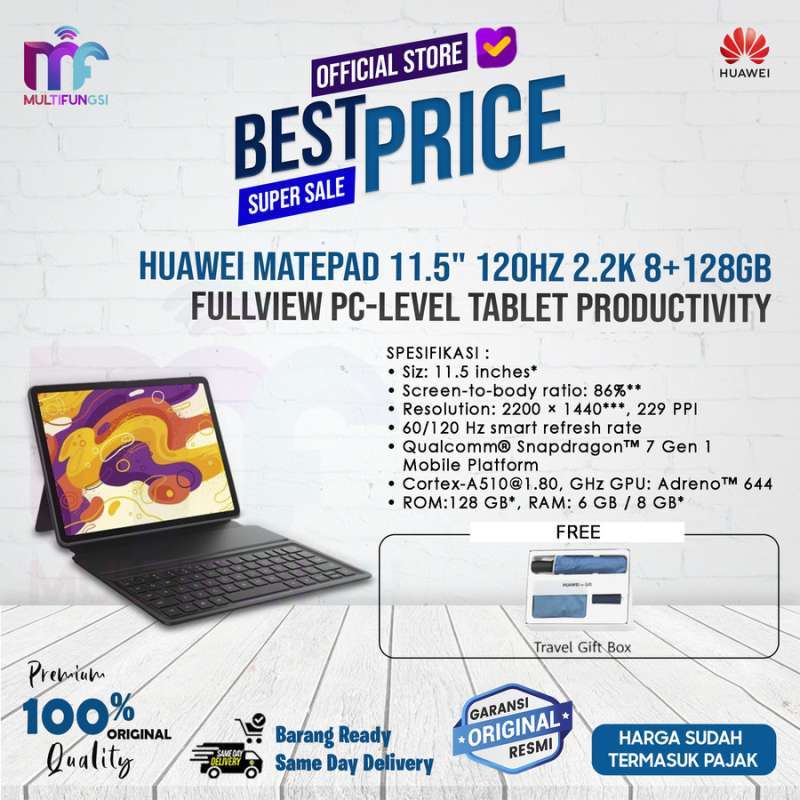 Promo Huawei Matepad 11.5 120Hz 2.2k 8+128GB FullView PC-Level Tablet ...