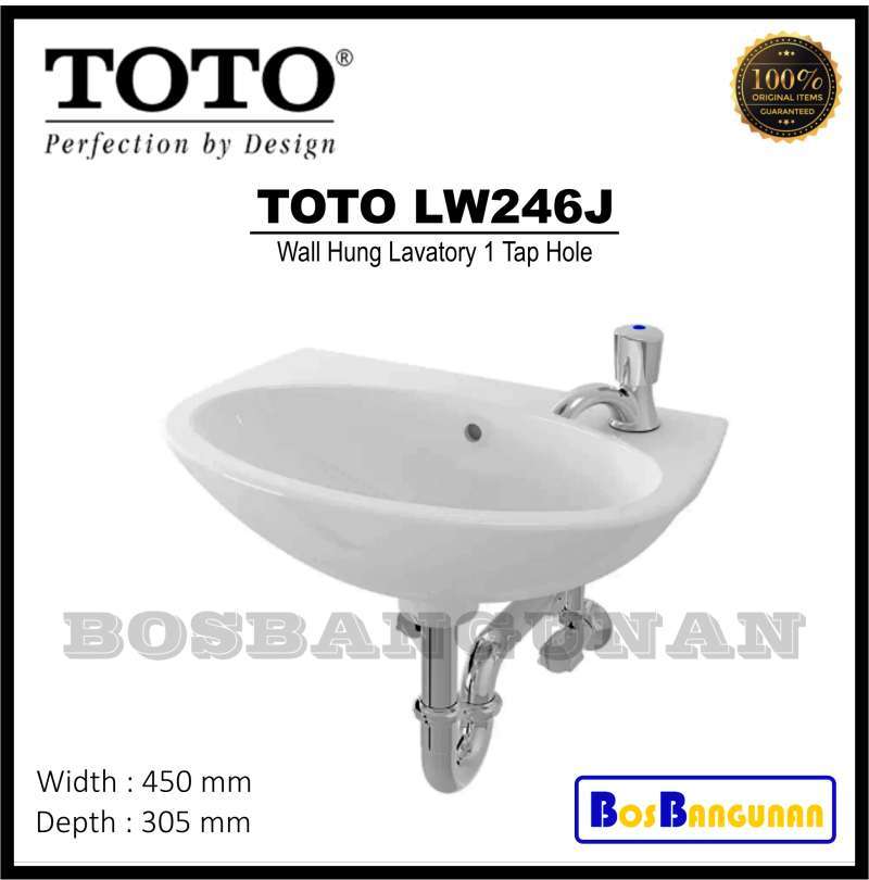 Jual Wastafel Gantung Toto Lw 246 J / Wall Hung Lavatory Toto Lw246j / Wastafel Toto Lw246j Di ...