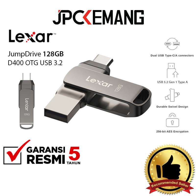 Promo Jpc Kemang Lexar Jumpdrive D400 Otg 128gb Usb 3.2 Type C Flashdisk 128 Dual Drive Garansi ...