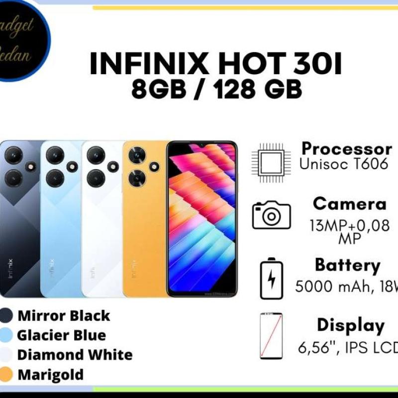 Jual Hp Infinix Hot 30i Ram 8gb/128gb Garansi Resmi -gadgetmedan Di Seller Gadget Medan - Bandar ...