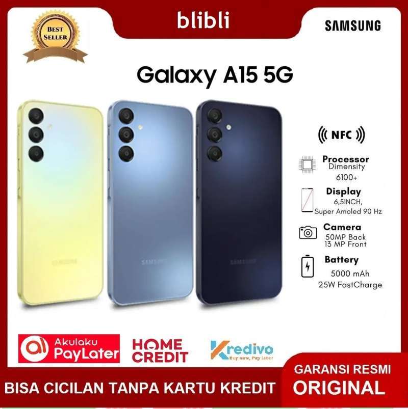 Promo Samsung Galaxy A15 5g Ram 8gb/256gb - Garansi Resmi Diskon 7% Di ...