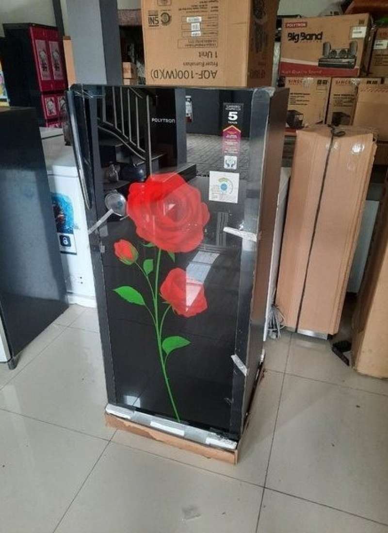 Jual POLYTRON KULKAS 1 PINTU 160 LITER Belleza Tempered Glass PRA 16 ...