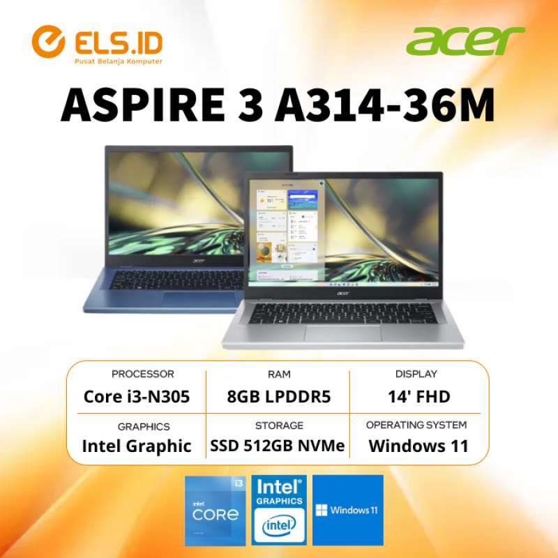Jual Acer Aspire 3 A314 36m Intel I3-n305 8gb Ssd 512gb 14' W11+ohs ...