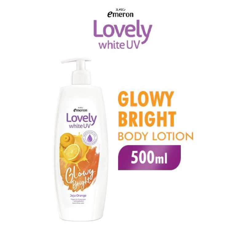 Promo Emeron Lovely Glowy Bright Hand & Body Lotion Botol 500 Ml Diskon ...