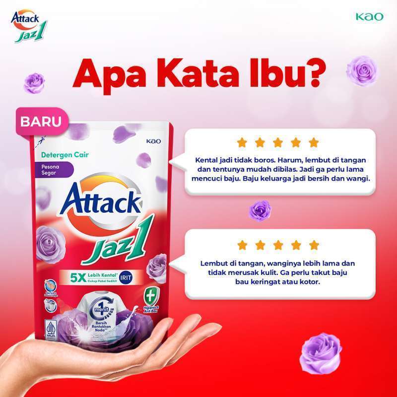 Promo Attack Jaz1 Deterjen Cair Pesona Segar 700 Gr Pouch Diskon 25% Di ...