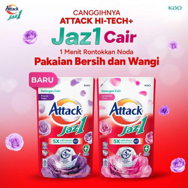 Promo Attack Jaz1 Deterjen Cair Pesona Segar 700 Gr Pouch Diskon 25% Di ...
