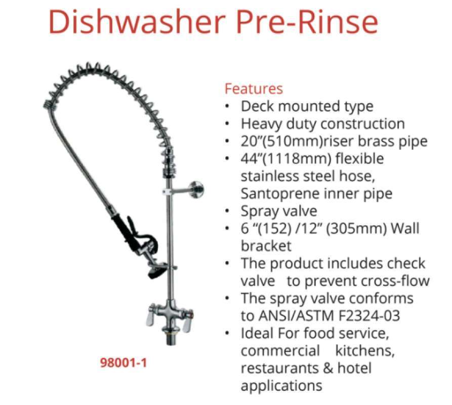 Promo Getra 98001-1 Dishwasher Pre Rinse - Kran Pencuci Piring Pre ...