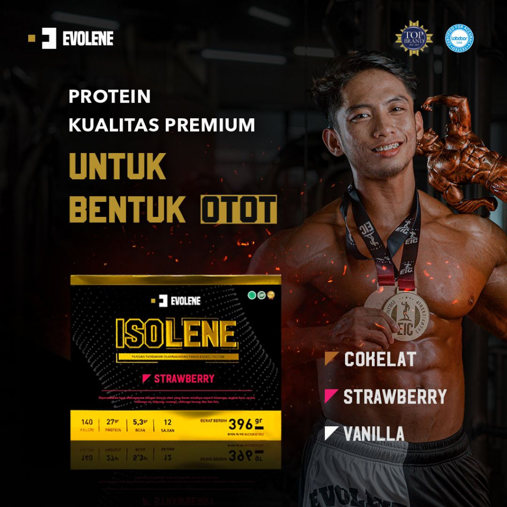 Promo Evolene Isolene Whey Protein Isolate 12 Sachet 396 Gram - Rasa ...