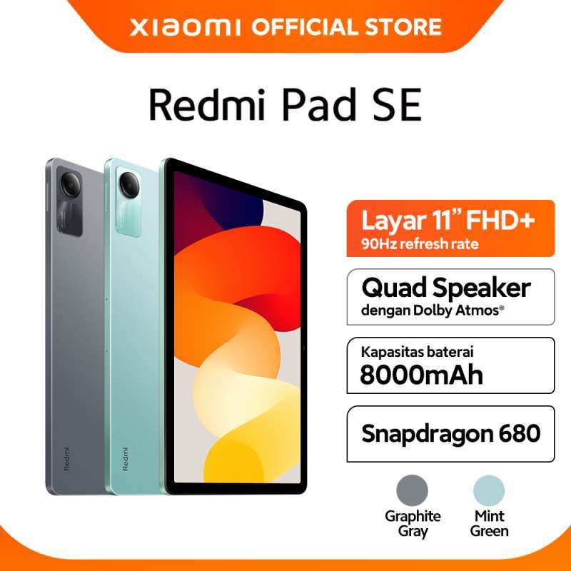 Jual Official Xiaomi Redmi Pad Se (4gb/128gb) | Snapdragon 680 Layar 11 ...