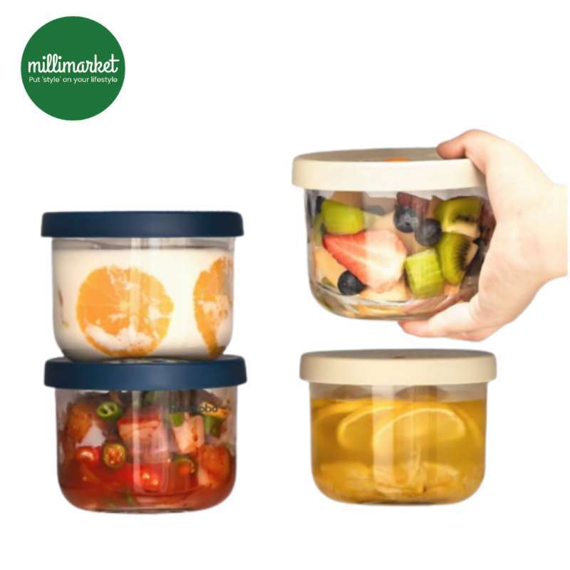 Jual Pobox Glass Container / Lunch Box Tempat Makan Kaca Wadah Mpasi ...