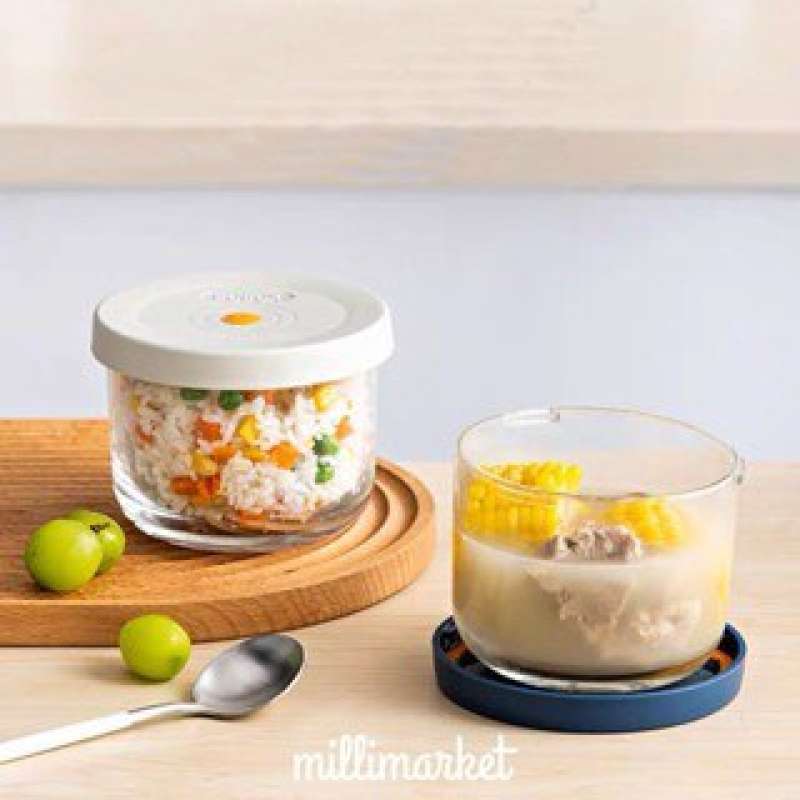 Jual Pobox Glass Container / Lunch Box Tempat Makan Kaca Wadah Mpasi ...