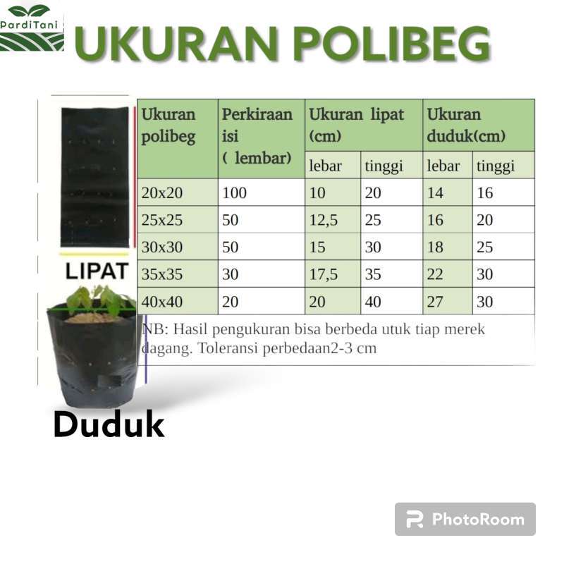 Jual Plastik Polybag 500gram Berbagai Ukuran Cap Mawar - 35x35 Di ...