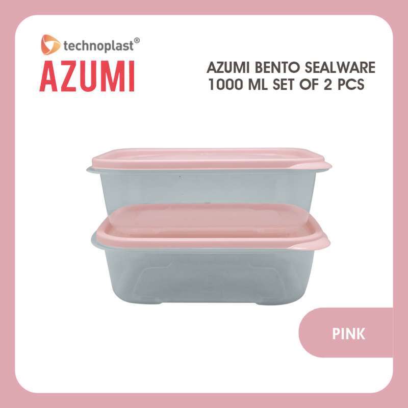 Promo Technoplast Set Tempat Makan / Sealware Set Azumi Bento 1000 Ml Isi 2 Diskon 33% Di Seller ...