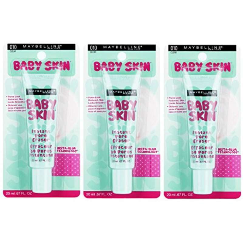 Jual Maybelline Baby Skin Instant Pore Eraser Primer, Clear, (pack Of 3 ...