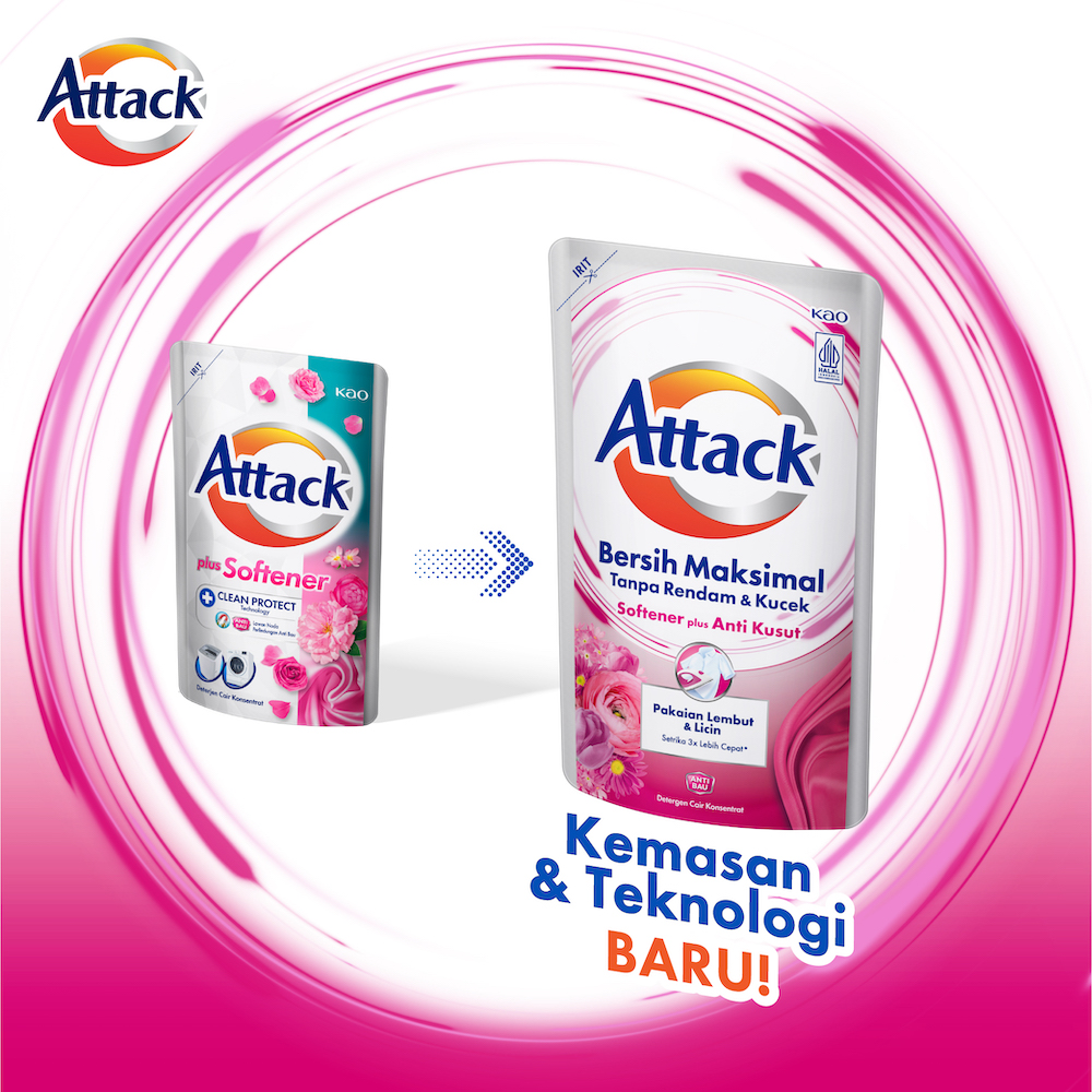 Jual Attack Plus Softener Deterjen Cair Semua Jenis Mesin Cuci 750ml - Sabun Cuci Baju Liquid Di ...