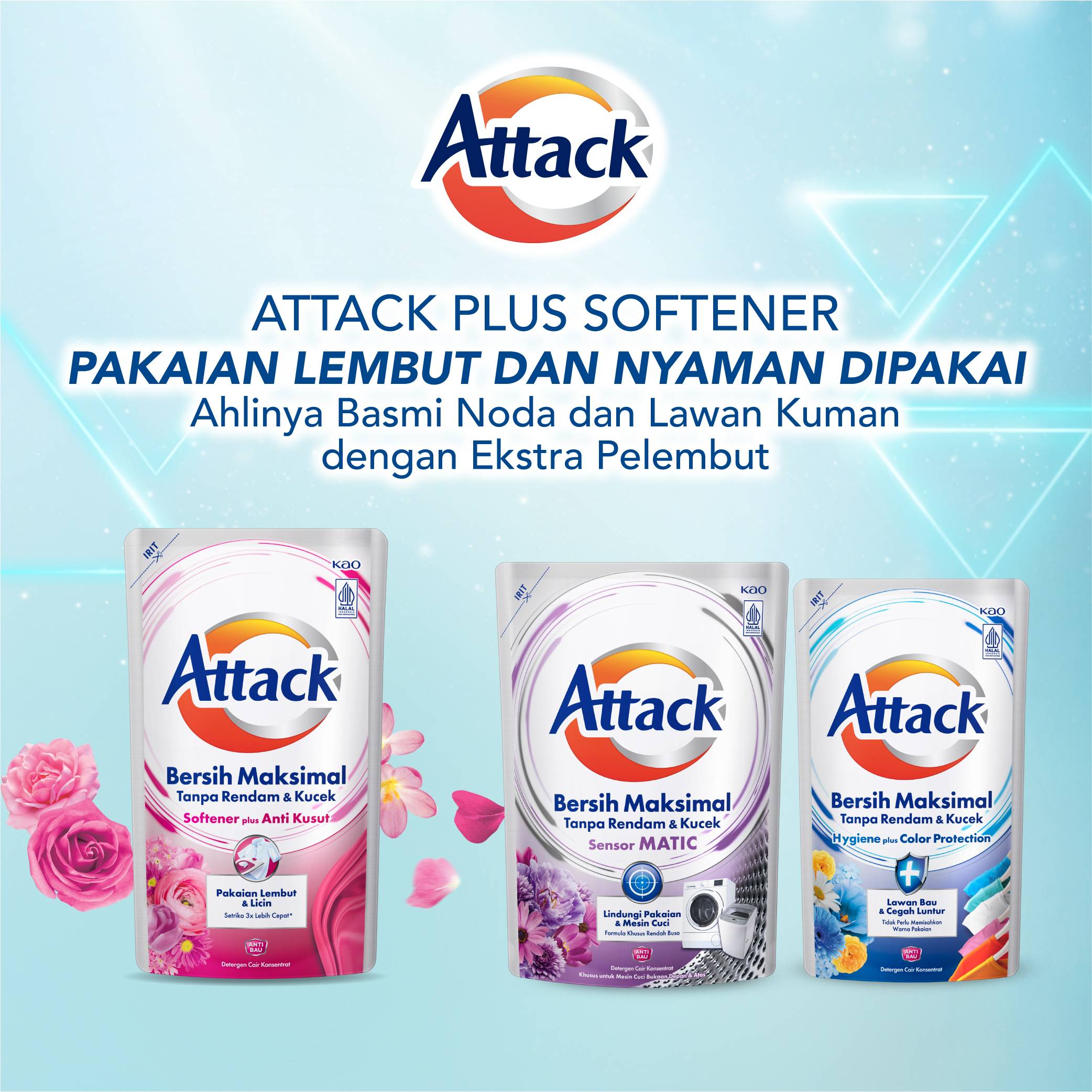 Jual Attack Plus Softener Deterjen Cair Semua Jenis Mesin Cuci 750ml - Sabun Cuci Baju Liquid Di ...