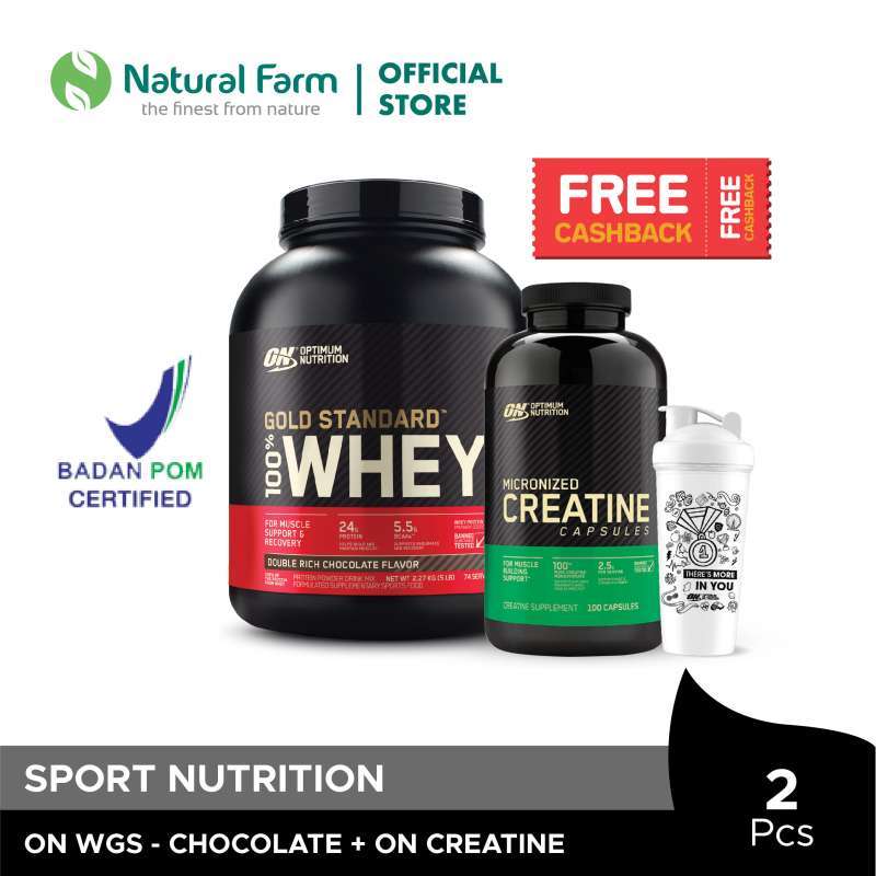 Promo Optimum Nutriton Whey Gold Standard 5 Lb Chocolate + On Creatine ...