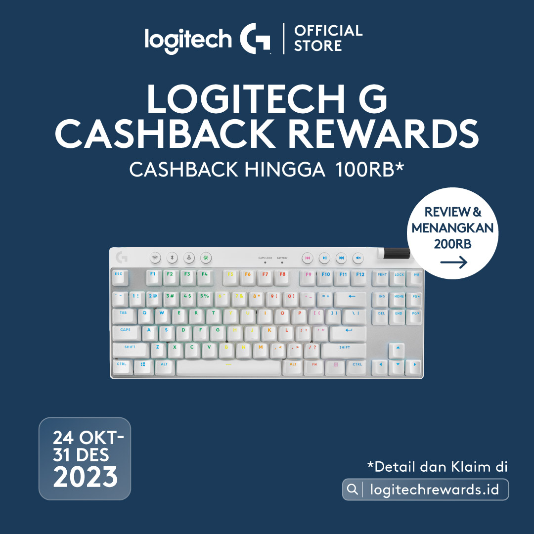 Promo Logitech G Pro X Tkl Lightspeed Wireless Keyboard Gaming For Esport Tactile Switch White