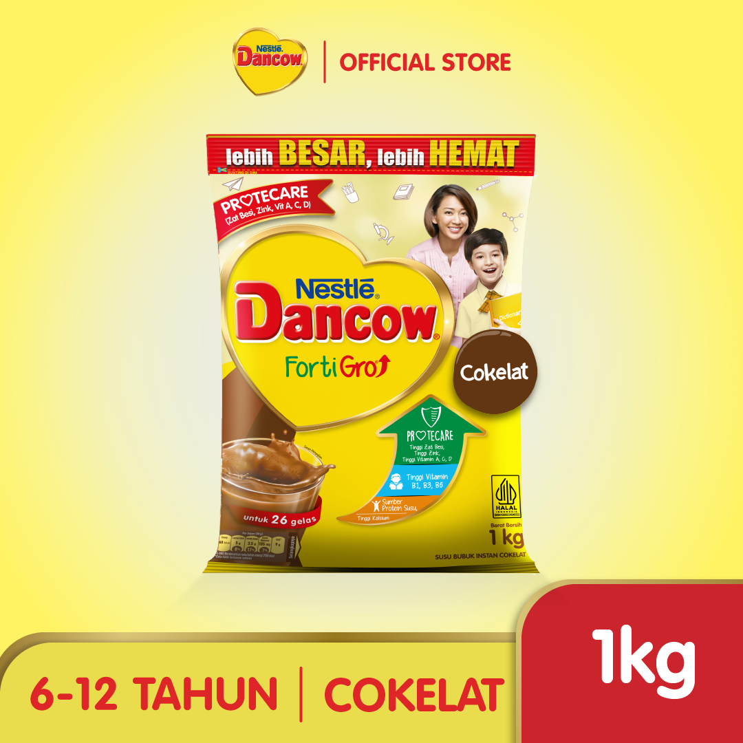 Promo Dancow Fortigro Susu Bubuk Cokelat 1 Kg Diskon 10% Di Seller ...