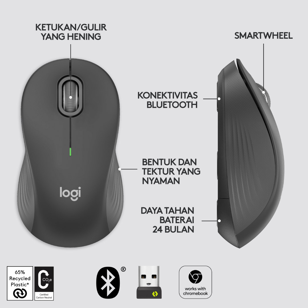 Promo Logitech Signature M550l Wireless Mouse Silent Clicks Diskon 28% Di Seller Logitech ...