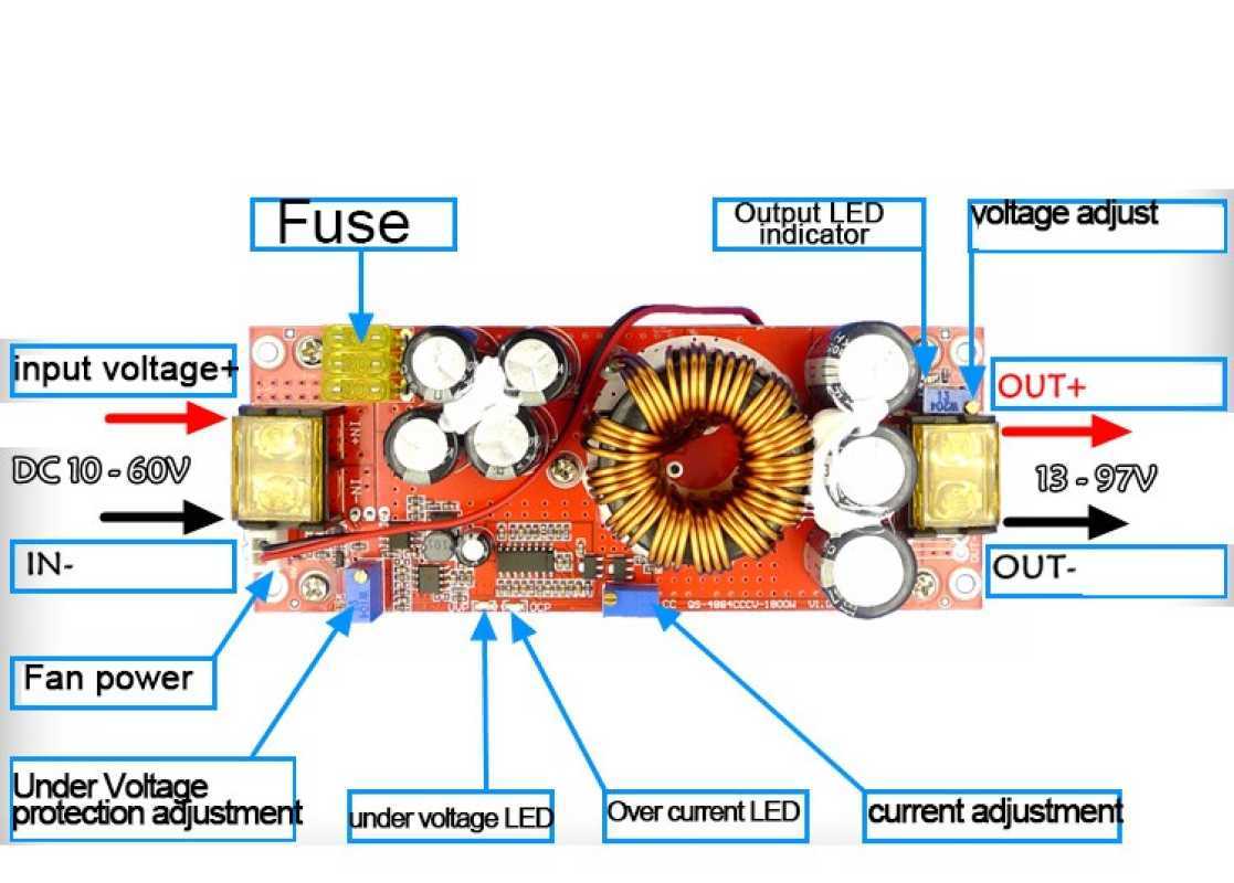 Jual Step Up 20a 1200w Module Modul Dc Adjustable Power Boost Regulator ...